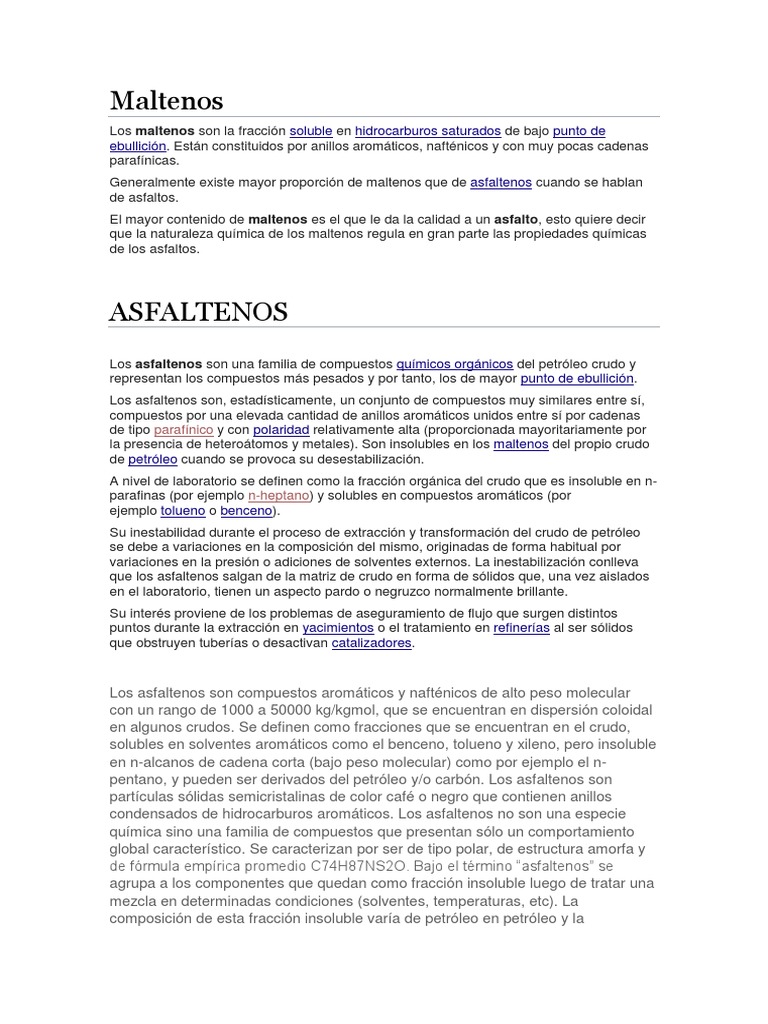 ASFALTENOS | PDF | Cromatografía | Ciencias fisicas