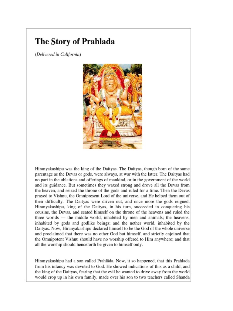 Prahlada Story | PDF