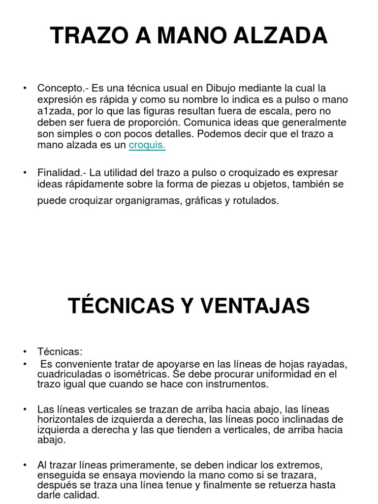 Trazo A Mano Alzada Clase 4 | PDF | Dibujo | Geometría