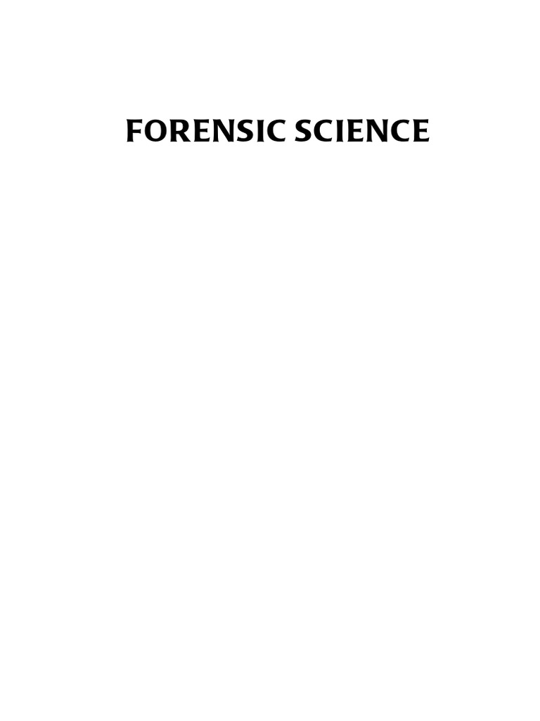 Forensic Science - An Encyclopedia of History, Methods, and Techniques ...