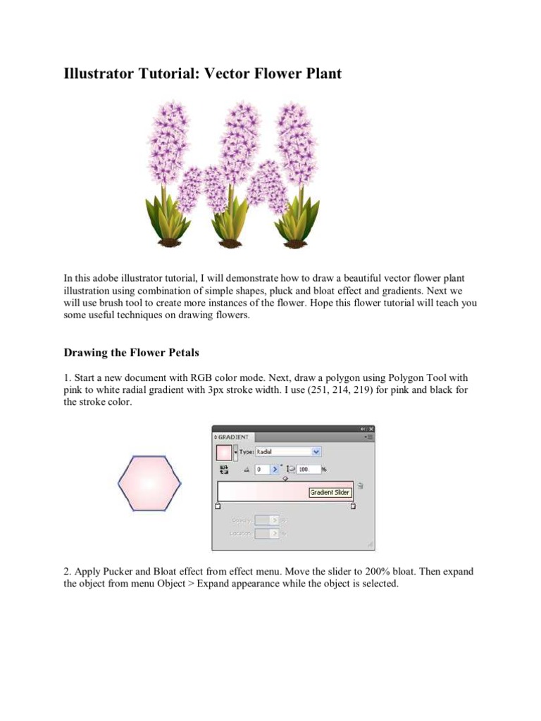 How To Create Flower in Illustrator | PDF | Adobe Illustrator | Flowers