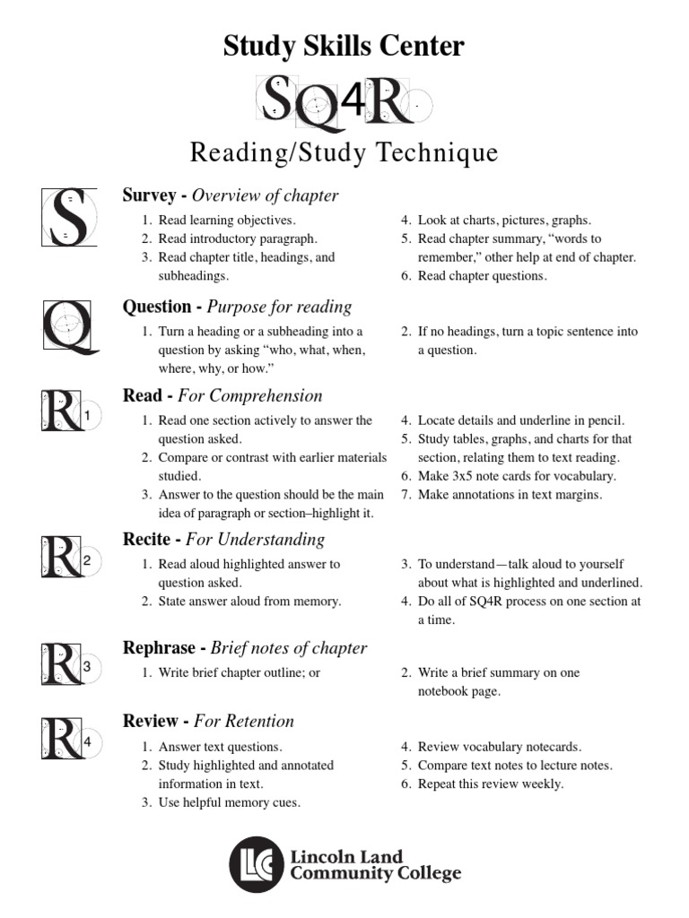 7 12 SQ4R Reading Study Technique | PDF