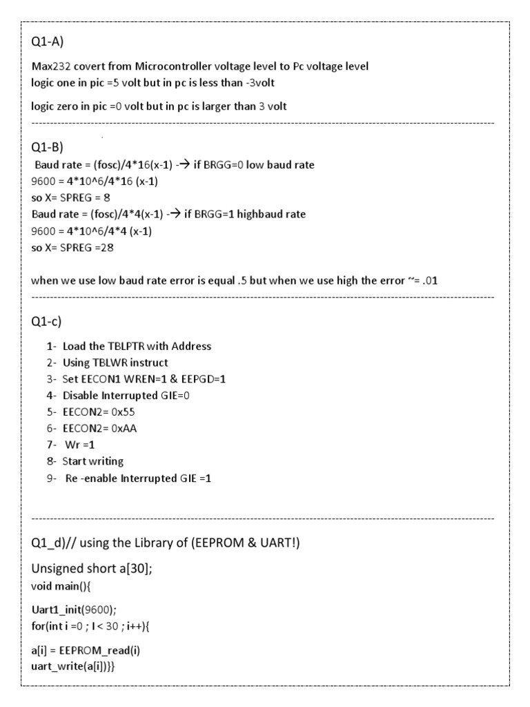 Midterm Solution | PDF | Pic Microcontroller | Digital Technology