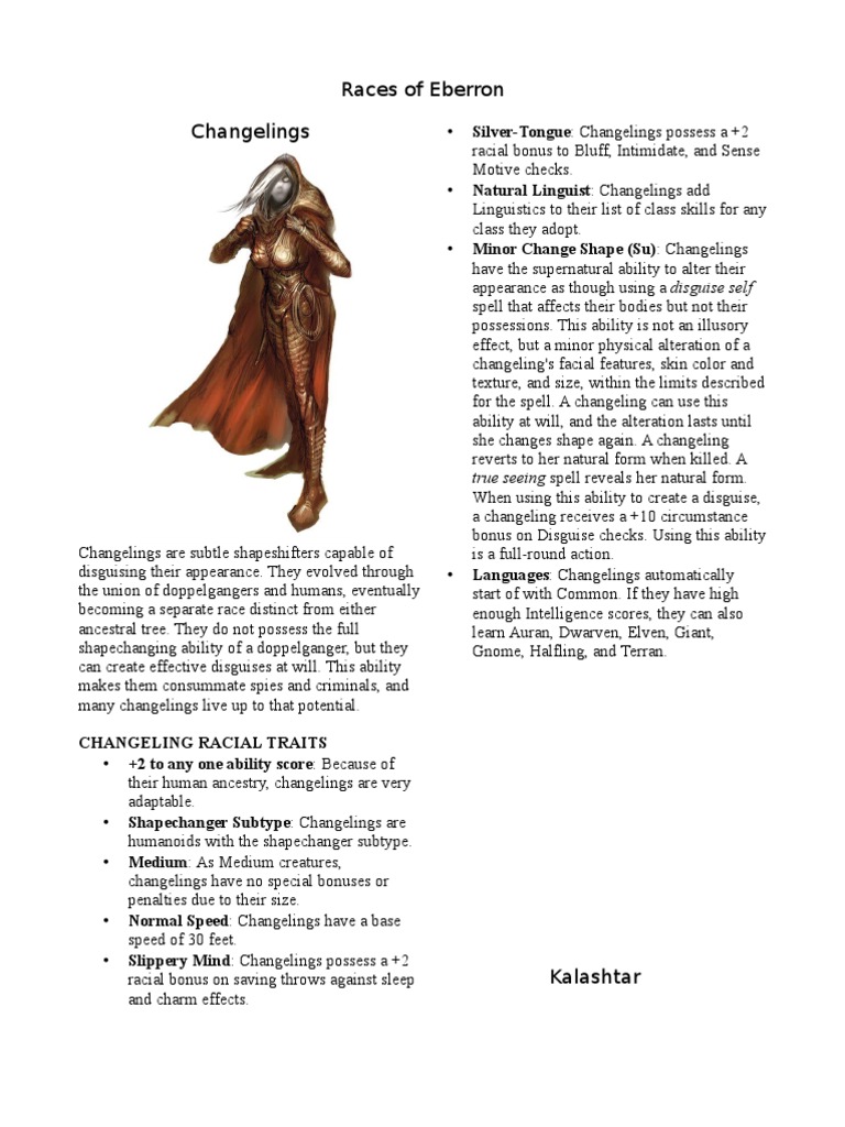 Races of Eberron | World Of Eberron | Fantasy
