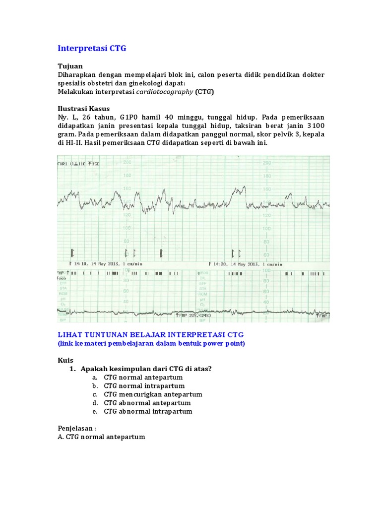 Interpretasi Hasil CTG Janin | PDF | Sains & Matematika
