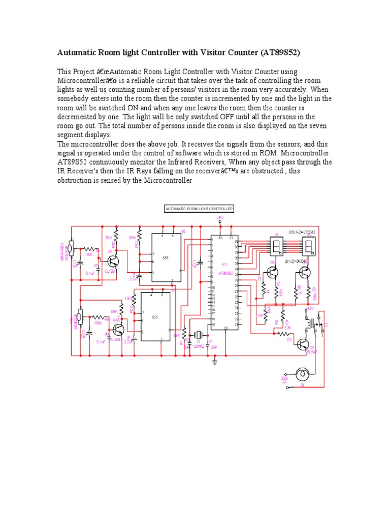 Automatic Room Light Controller With Visitor Counter | PDF ...