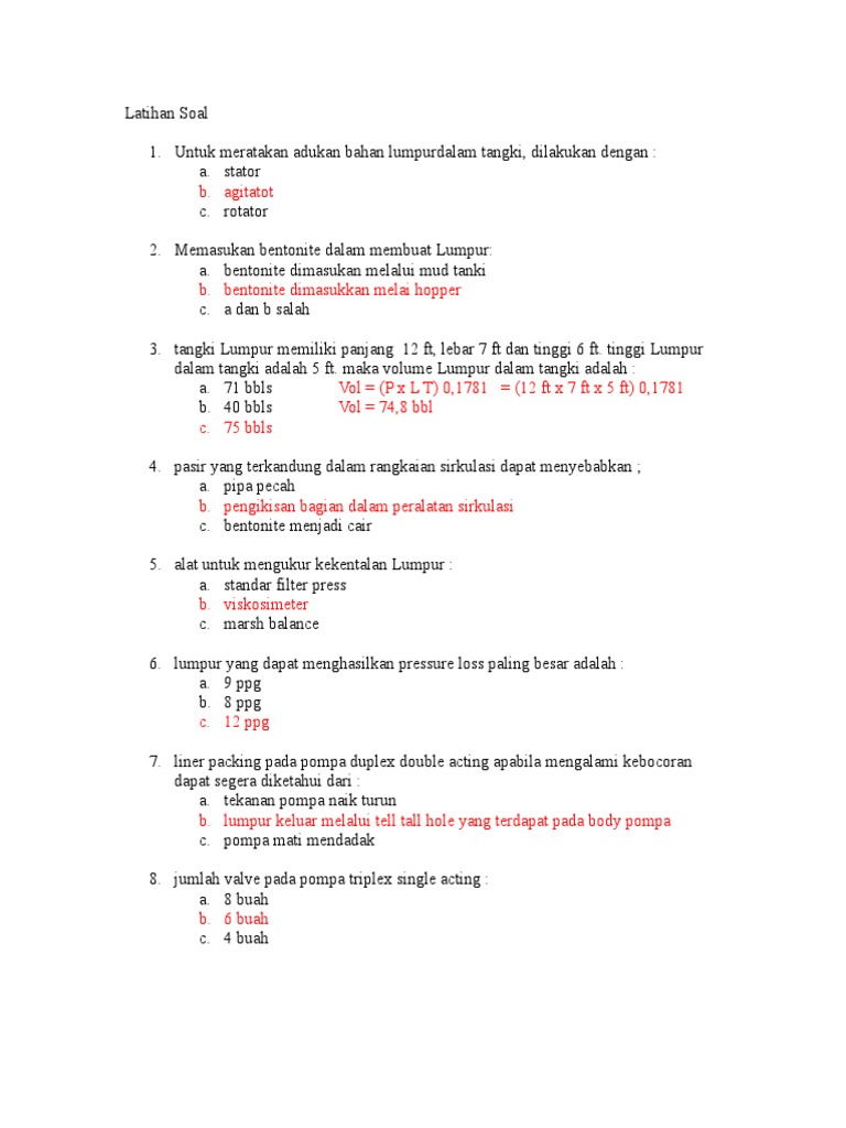 Latihan Soal Sirkulasi | PDF | Griya & Taman | Teknologi & Rekayasa