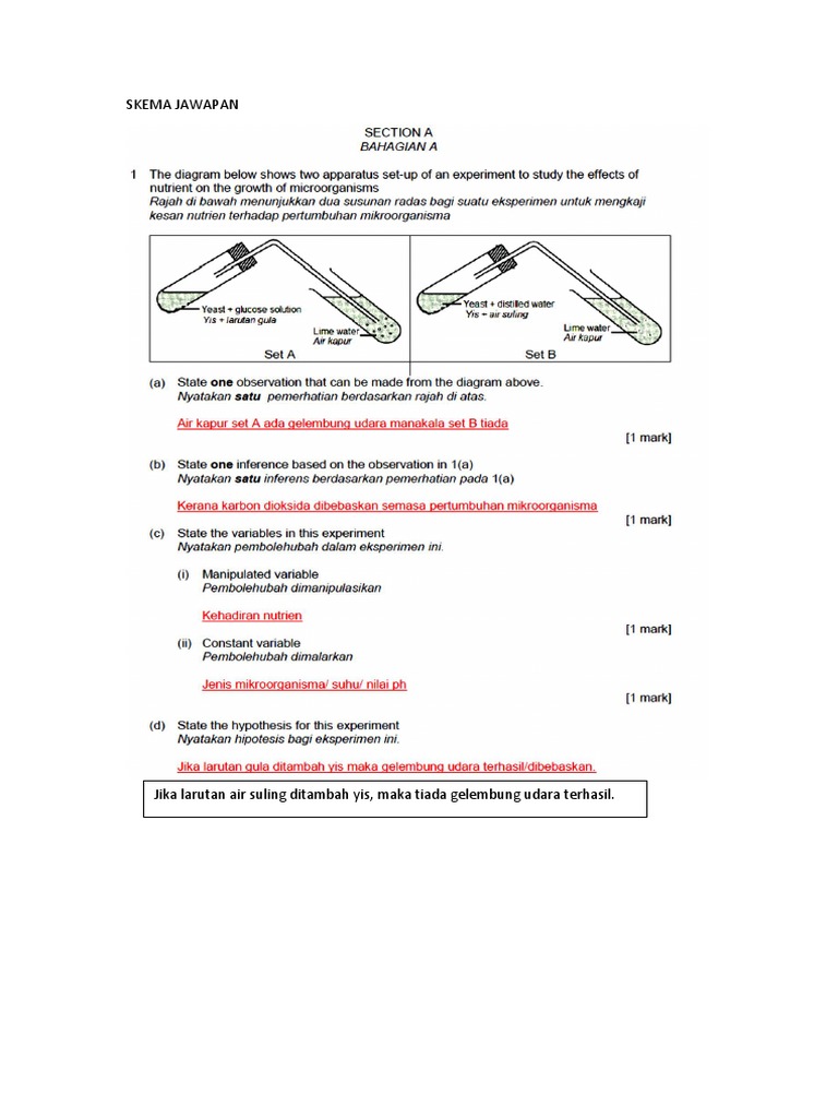 Skema Jawapan Sains f5 Pep1 2018 | PDF