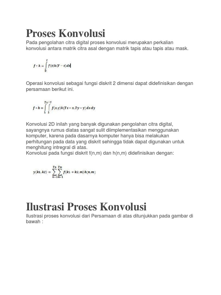 Proses Konvolusi | PDF