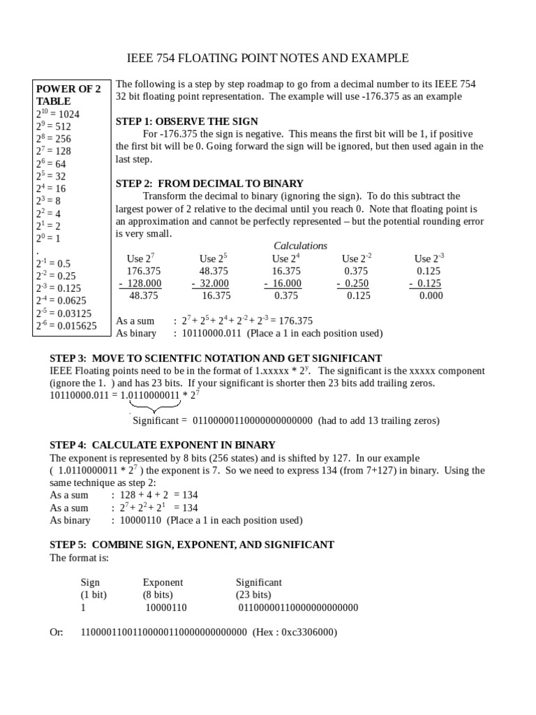 Ieee 754 Notes | PDF | Discrete Mathematics | Theory Of Computation