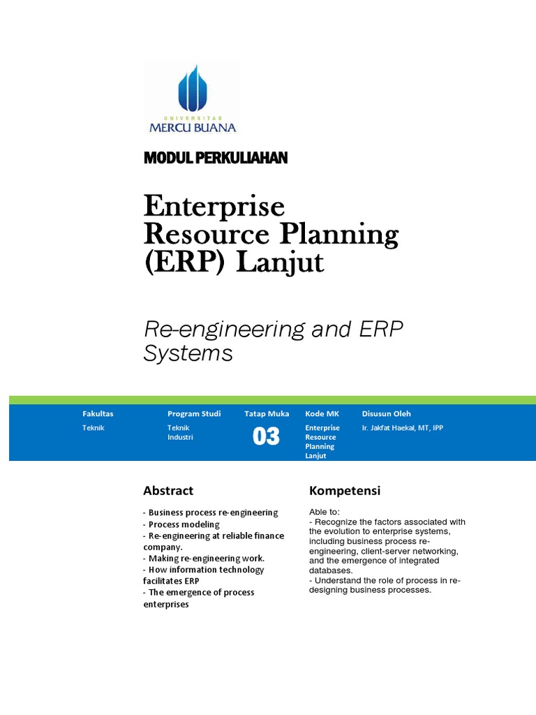 Modul ERP Lanjut oleh Jakfat Haekal | PDF | Bisnis