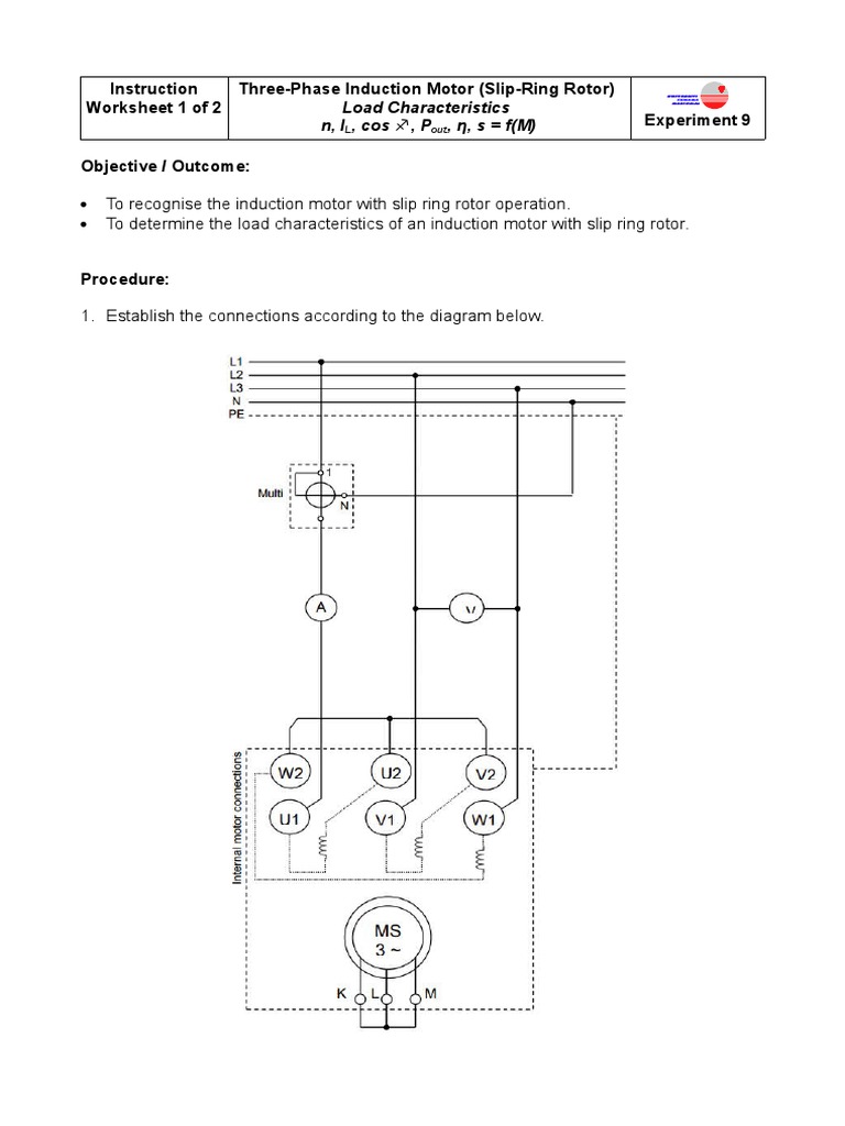 Lab 9 - Induction Motor (Load Characteristic) | PDF