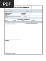 Ficha Técnica de Maquinaria | PDF | Herramientas | Science