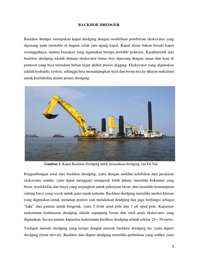 Backhoe Dredger | PDF