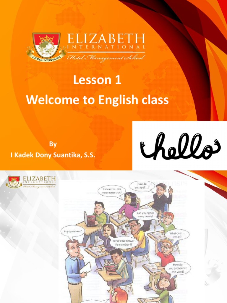 English For Beginners Lesson 1 | PDF | Further Education