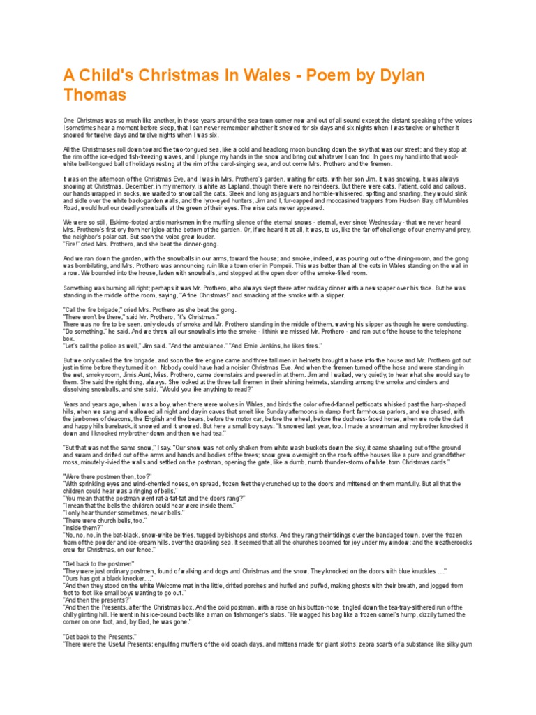 A Child's Christmas in Wales | PDF | Leisure | Nature