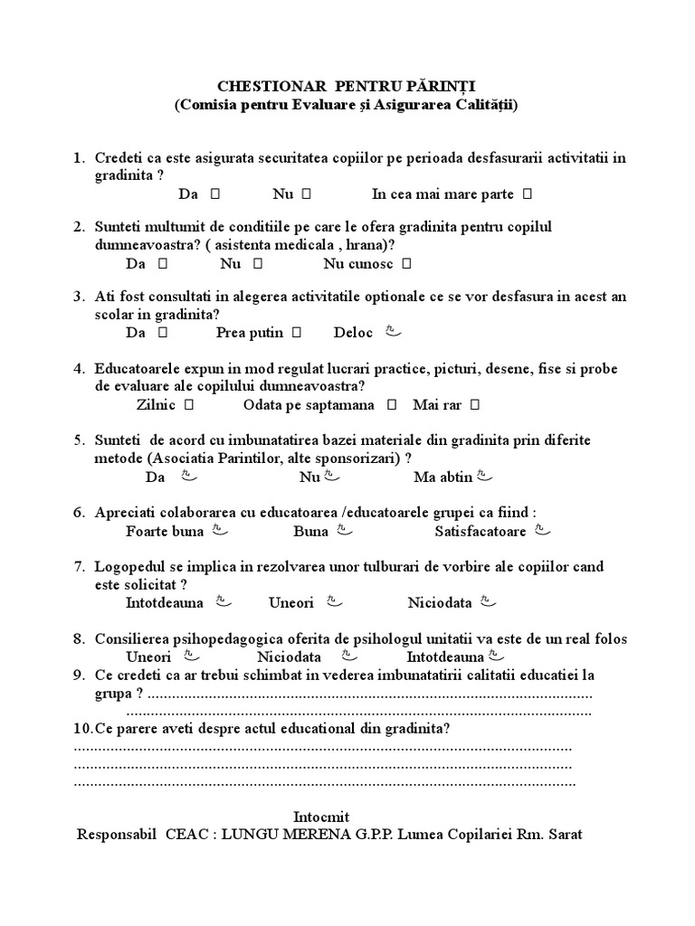 Cestionar Pentru Parinti Comisia Ceac 1 | PDF