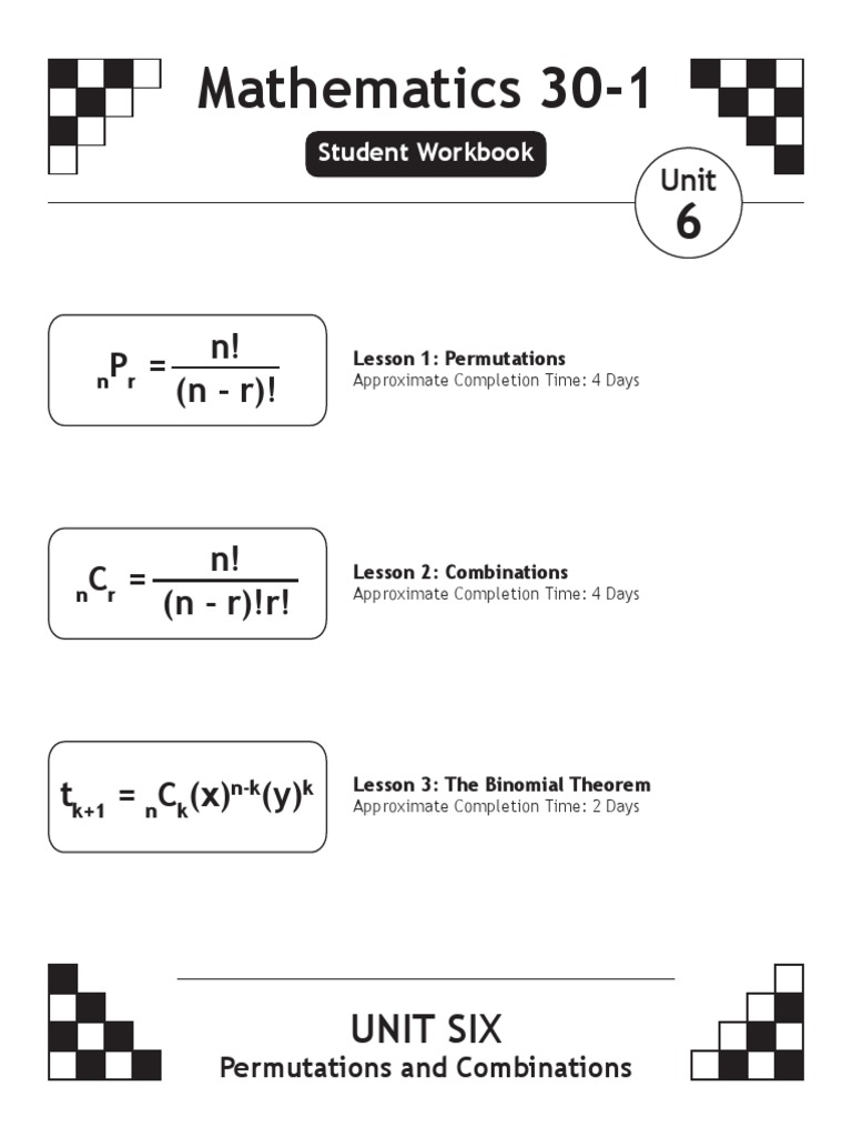 Math30-1 Workbook Unit6 | PDF | Glycine | Serine