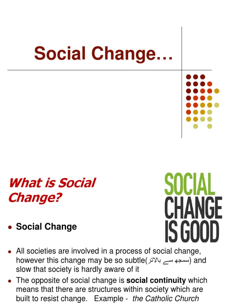 6 Social Change | PDF | Society | Employment