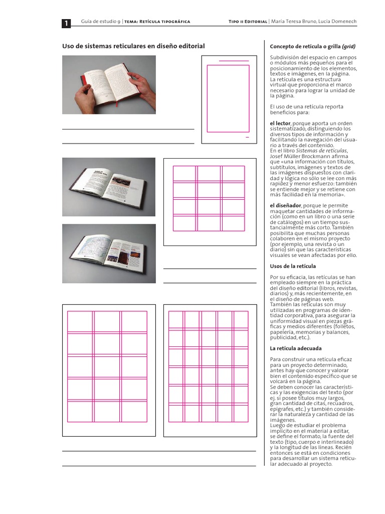 Tipos y Usos de Retículas en Diseño | PDF | Cubismo | Diseño gráfico
