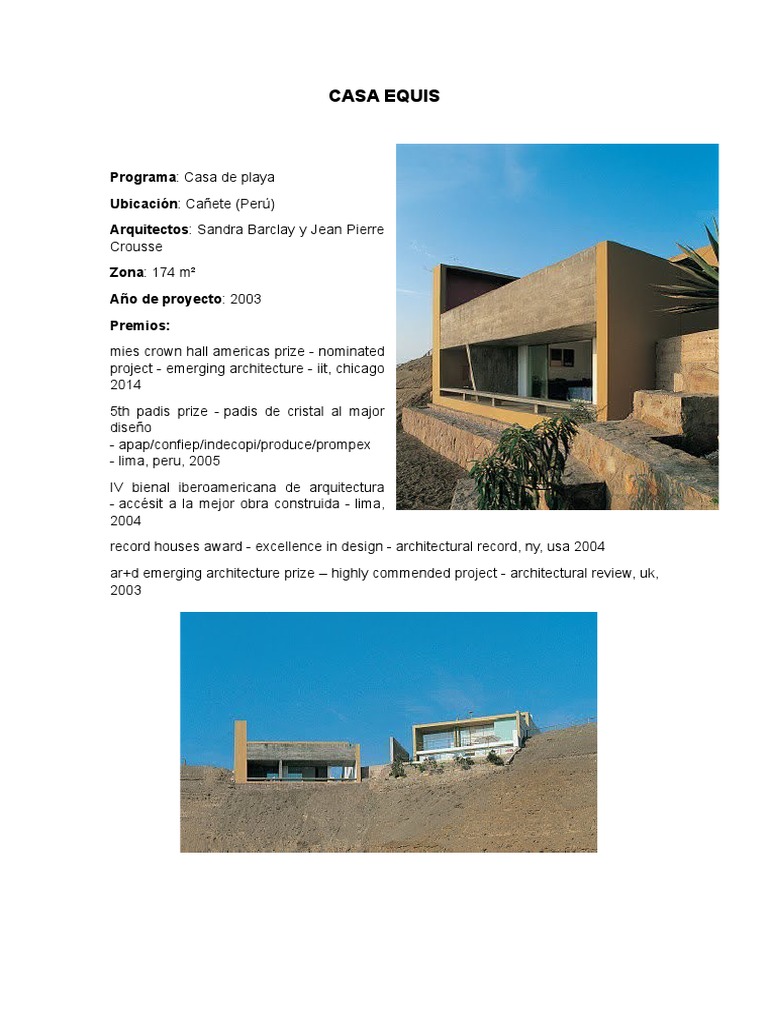 Casa Equis | PDF | Perú | Espacio