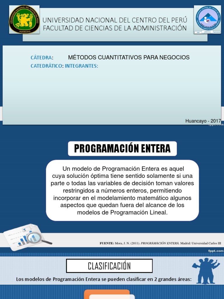 Programación Entera | PDF | Programación lineal | Optimización Matemática