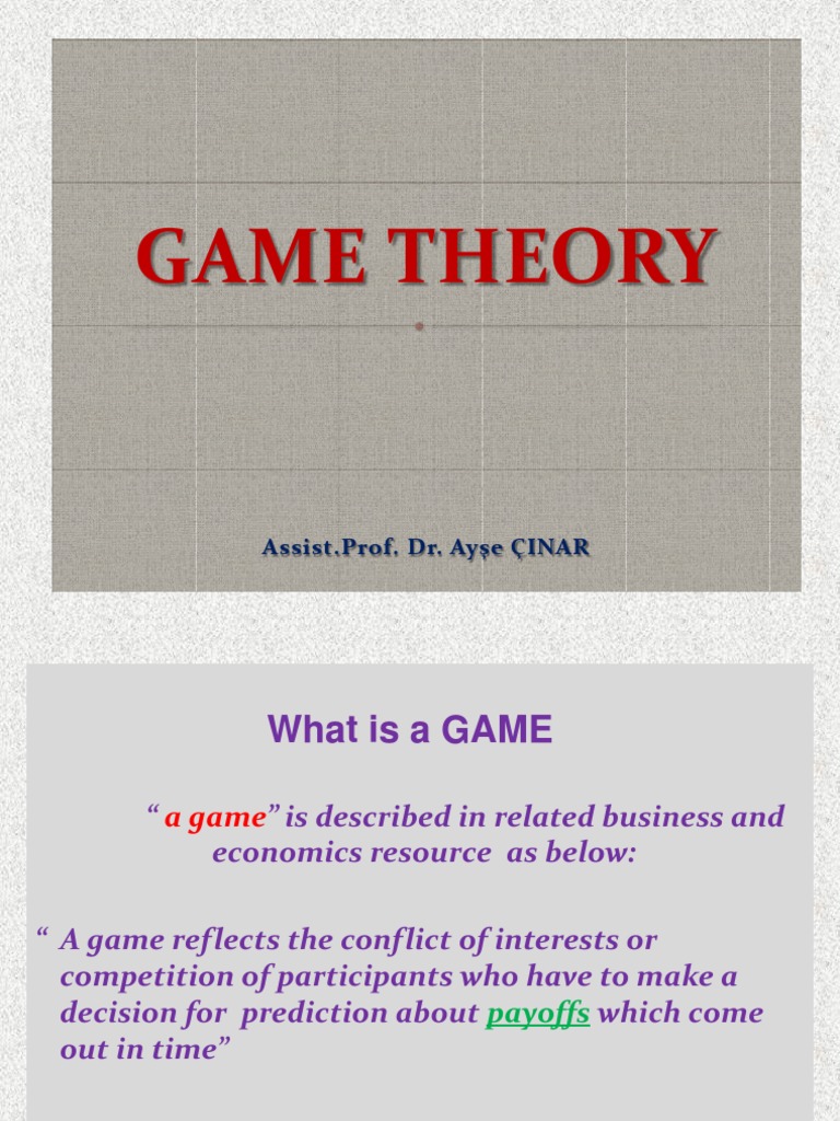 Gametheory1 1 Pdf Game Theory Applied Mathematics