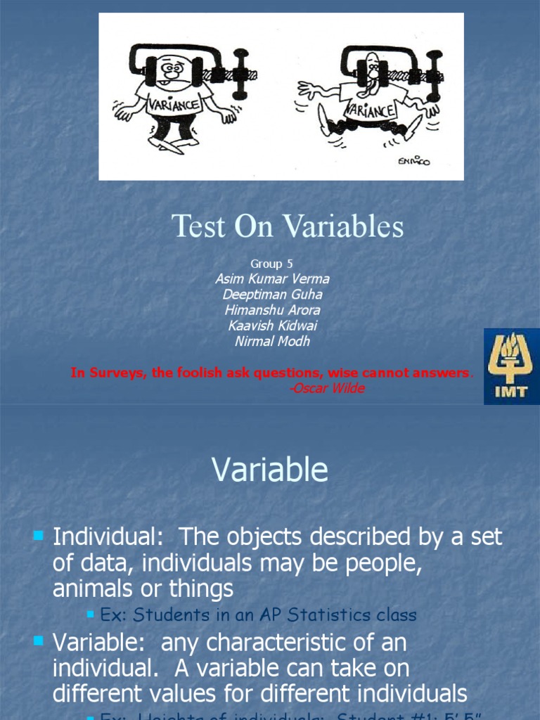 Test On Variables: A Comprehensive Review of Quantitative and ...