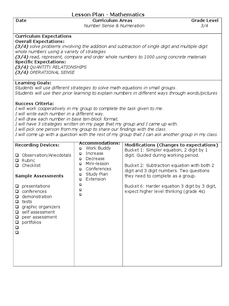 Number Sense Numeration - Group Solving | PDF | Rubric (Academic ...