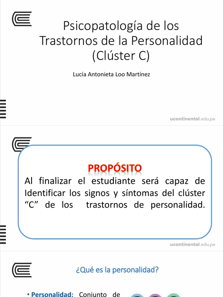 Psicopatología de Trastornos Clúster C | PDF | Manual Diagnóstico y ...