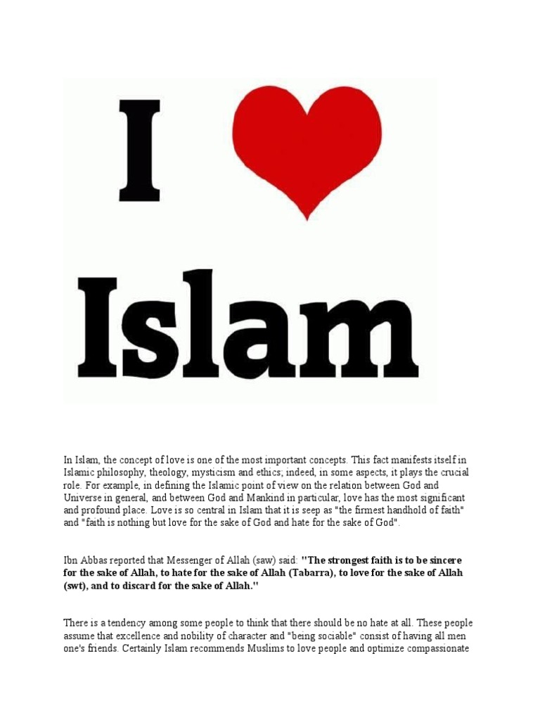 Love in Islam | PDF | Love | Monotheistic Religions
