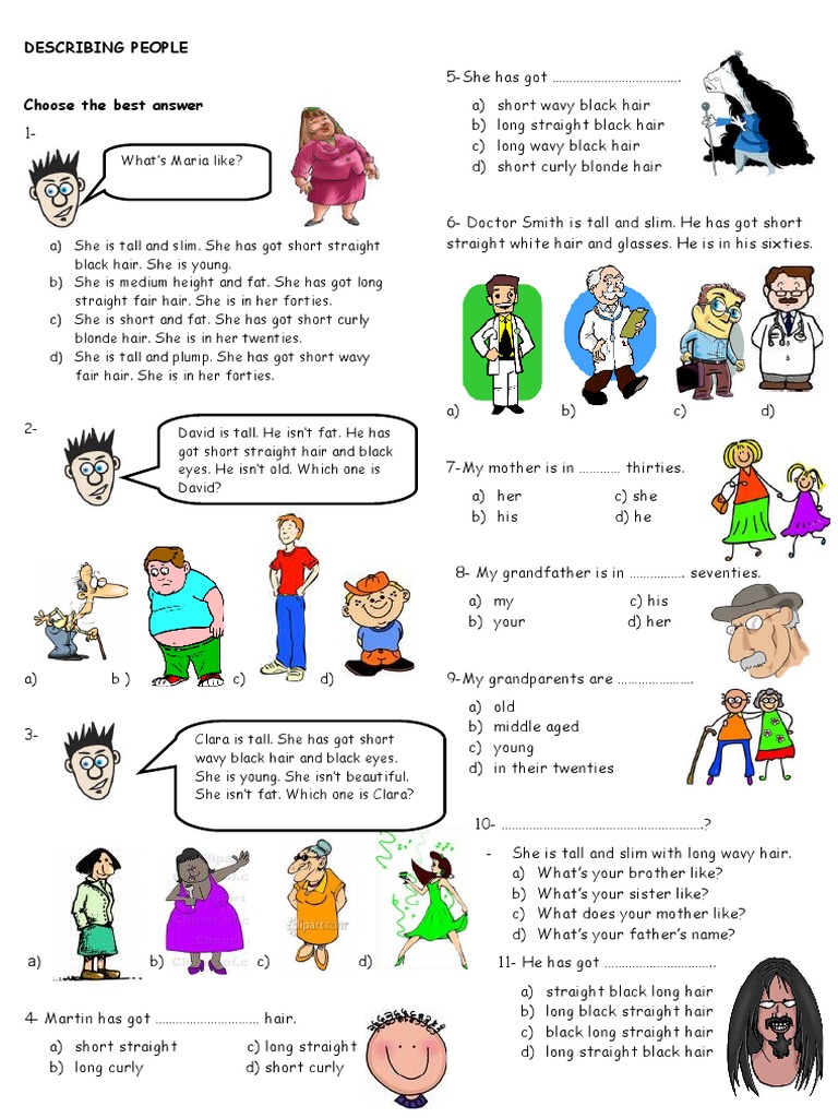 Describing People | PDF | Human Body | Human Hair