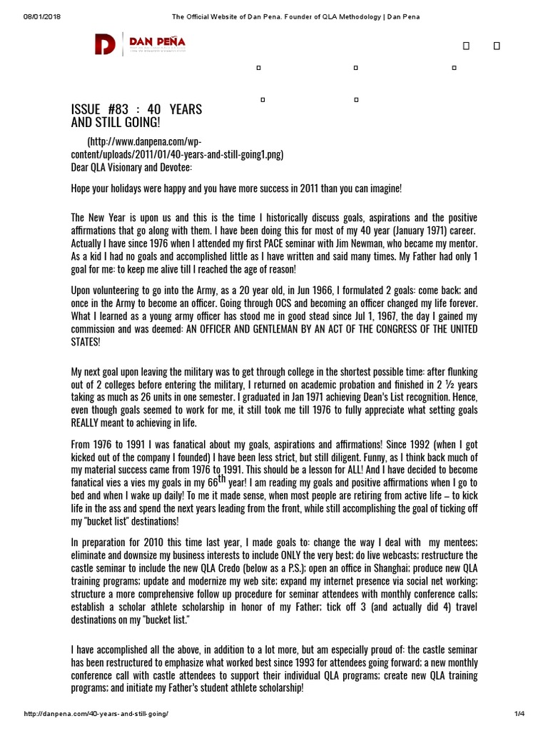 The Official Website of Dan Pena | PDF