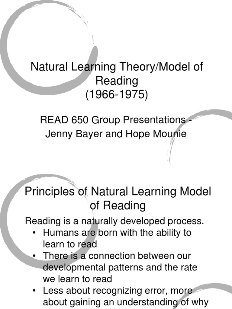 Natural Learning Theory | PDF | Learning Theory (Education) | Reading ...