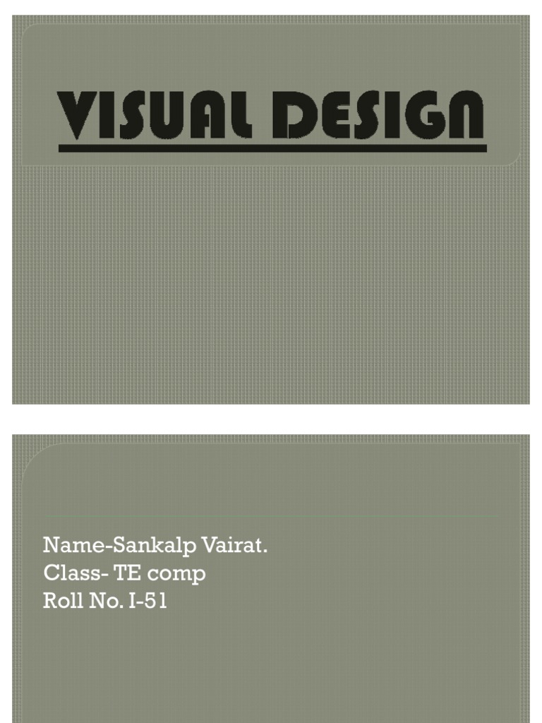 Presentation Visual Design | PDF | Shape | Color