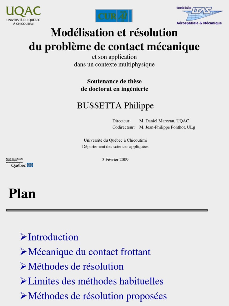 Bussetta These Doctorat | PDF | Élasticité (Physique) | Friction