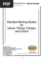 MSS SP 25 2018 Standard Marking System For Valves, Fittings, Flanges ...
