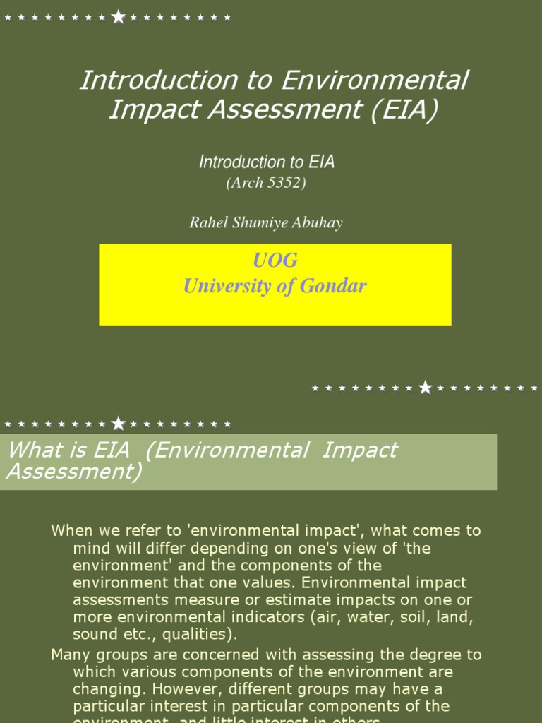 EIA Class 1& 2 | PDF | Environmental Impact Assessment | Natural ...