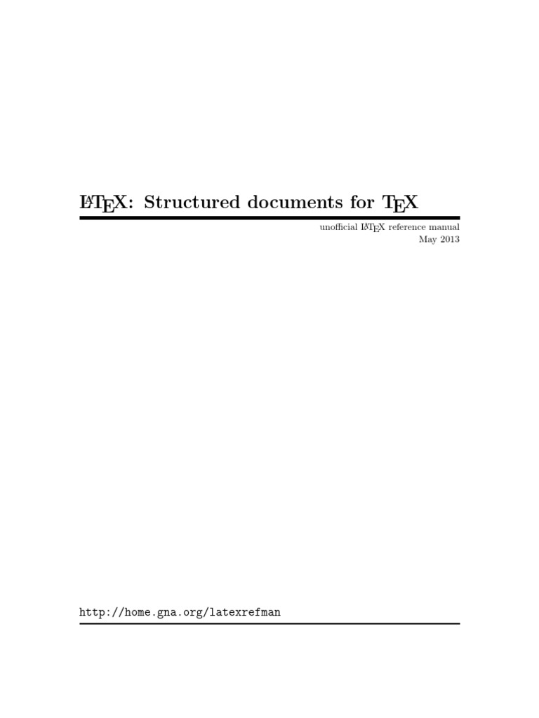 LaTeX Reference | PDF | Typefaces | Printing