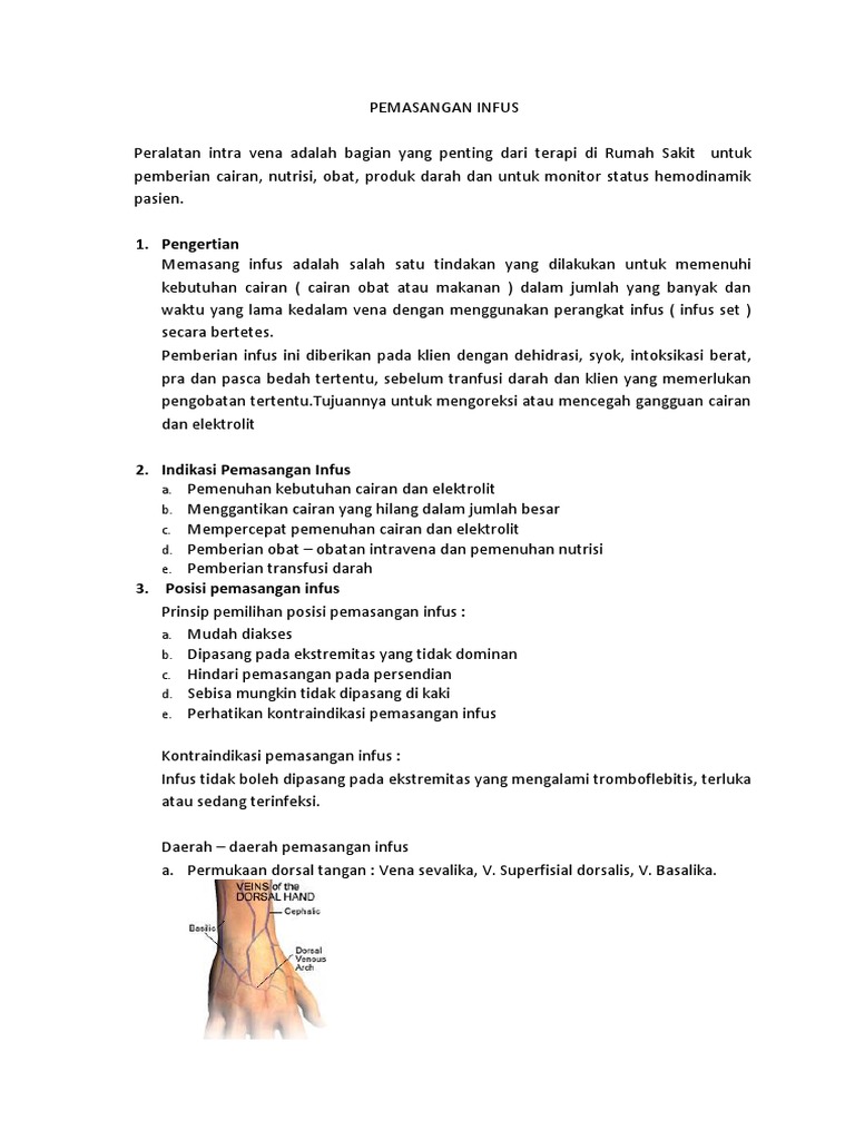 Step Step Pemasangan Infus | PDF