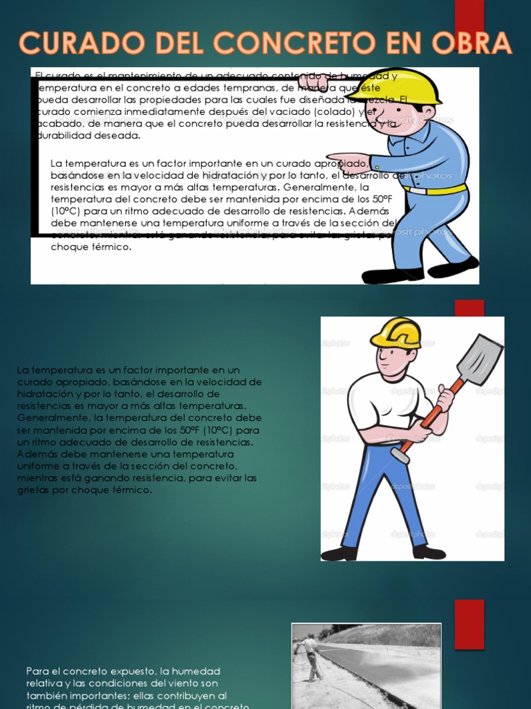 Curado Del Concreto en Obra | PDF | Temperatura | Agua