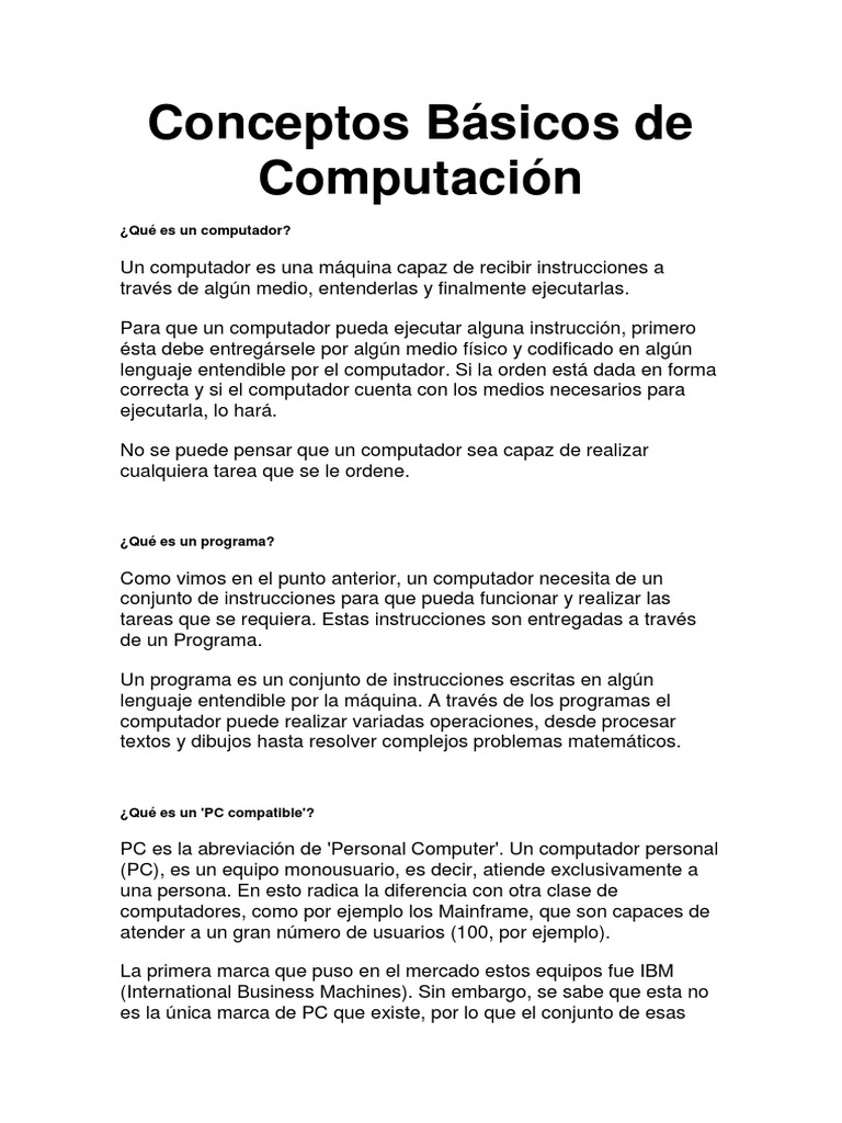 Conceptos Basicos de Computacion | PDF | Protocolos de internet ...