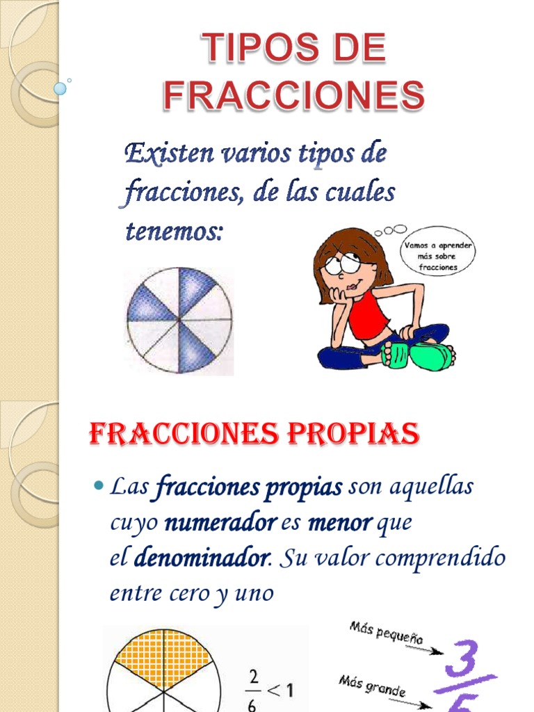 tipos de fracciones