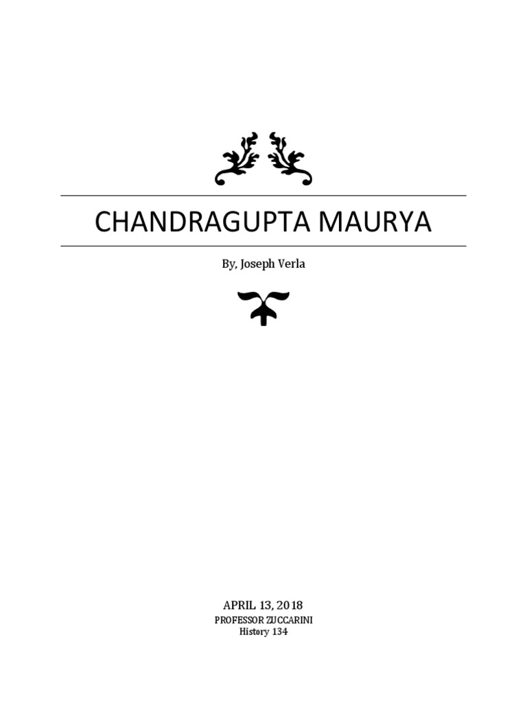 Research-Paper 03 Chandragupta-Maurya Verla | PDF | Ashoka