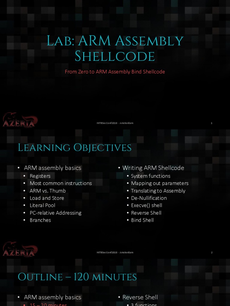HITB-v1.0 - Lab: ARM Assembly Shellcode | PDF | Arm Architecture ...