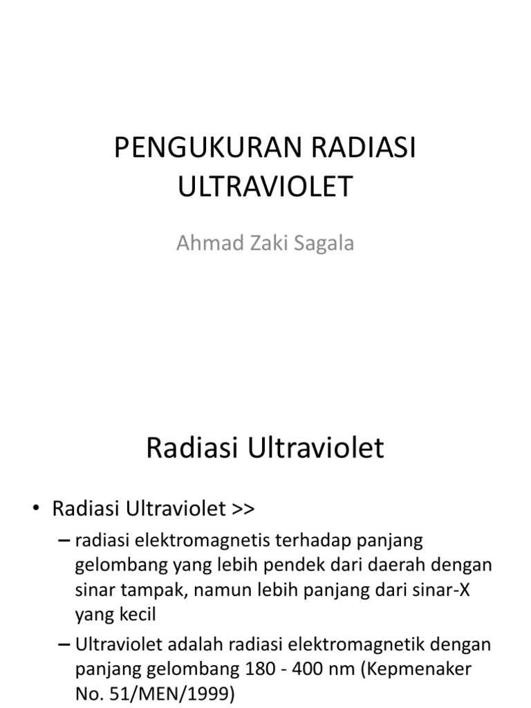 Pengukuran Radiasi Ultraviolet | PDF