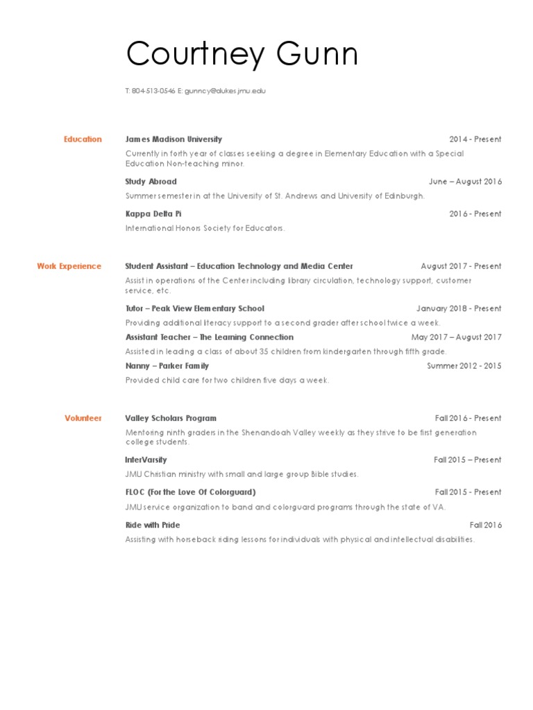 New Resume | PDF | Cognition | Behavior Modification