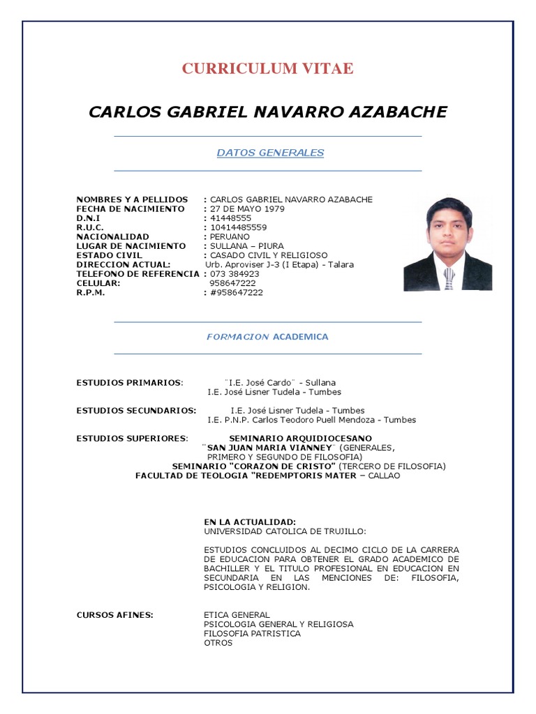 CV Carlos Actualizado | PDF