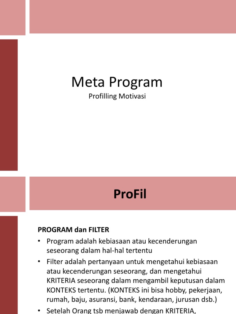 09 Meta Program | PDF