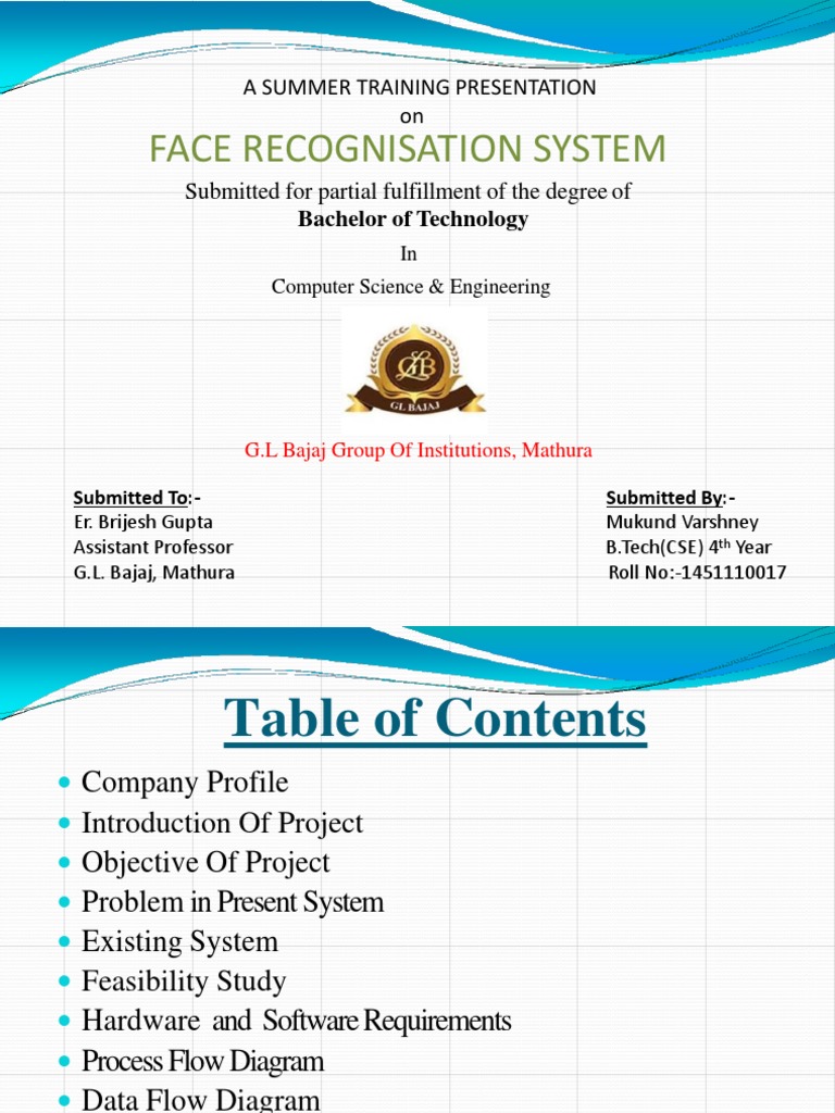 Face Recognition System Project Overview | PDF | User (Computing ...